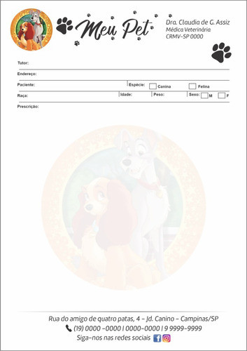 PRODUTOTEM Veterinary Prescription Pad 1 Copy 15x21cm 10 Units
