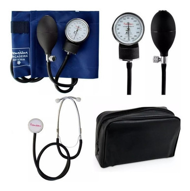 Premium Kit Blue Sphygmomanometer + Simple Stethoscope