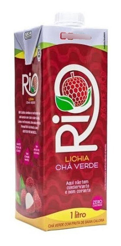 Rio Lychee Green Tea Sugar-Free 1 Liter - Kit with 4