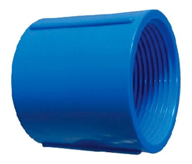 PLUVI Screwable PVC Coupling 1.1/2" Irrigation Blue (Kit of 10 Pieces)