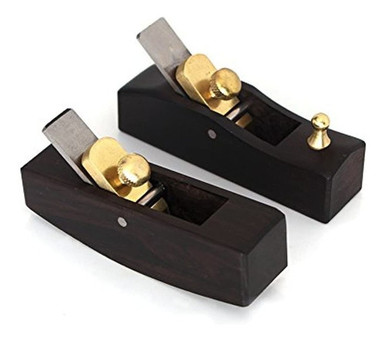 Faye 2 Piece Wooden Flat and Curved Leather Planer Set