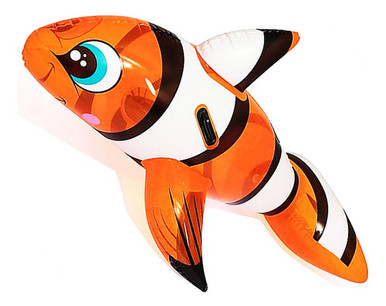 Bestway Inflatable Clownfish Floatie Boat for Kids - Nemo Playtime