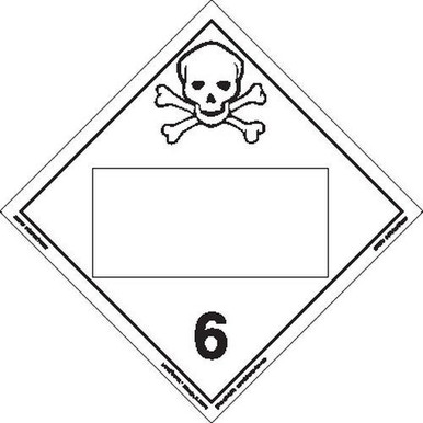 Labelmaster Zrv5b Toxico Hazmat Rótulo En Blanco Rigido Vini
