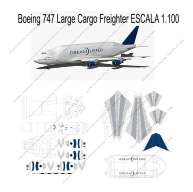 Boeing 747 Large Cargo Freighter Escala 1.100 Papercraft