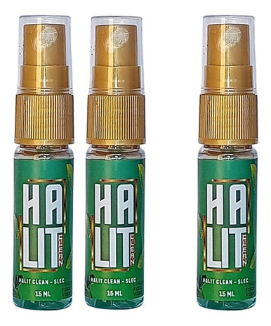 Halit Clean Spray Bucal Combate Halitose 3 Frascos Unisex