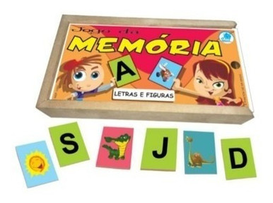 Simque Memory Game with Letters and Figures MDF - 52 Pieces