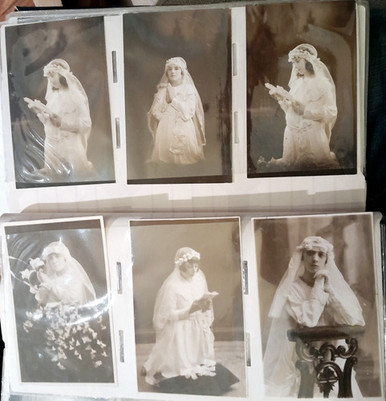 Artdeco Antique First Communion Postcard for Boys and Girls