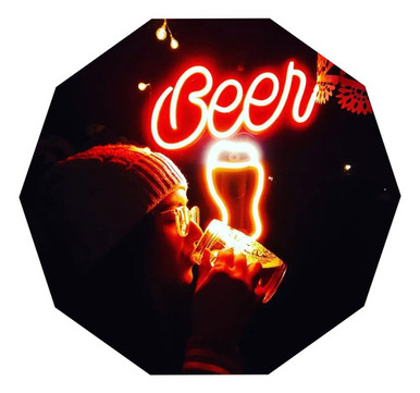 Safari Publicidad Neon LED Beer Sign + Free Pint Sign