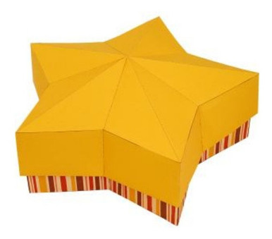Digital Design Zone Star Shaped Yellow Printable Box