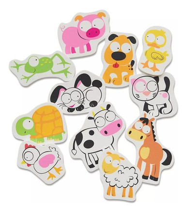 PlanZ Farm Animals Bath Toys - EVA Foam Figures (11 Pieces)