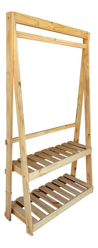 Ohventas Solid Pine 1 Meter Foldable Wardrobe Hanger