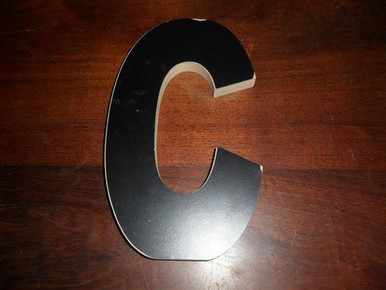 Letra C Negra Calada Formica Melamina Madera Diseño