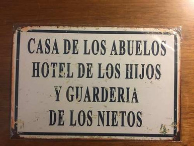 Regaló Abuelo Abuela Abuelos Metal Sign 30 X 20 Shipping