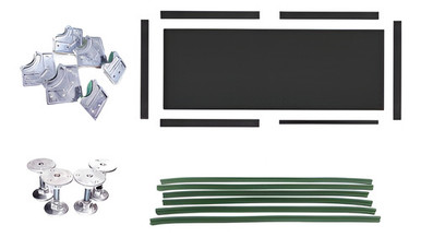 Solutos Pool Table Renovation Kit Up to 1.90mx1.20 - Black Cloth