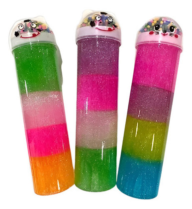 Slime Moco Tipo Masa Plastilina Tarro Con Pelotitas Pack X6