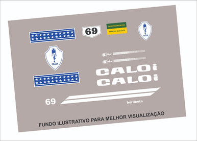 Vintage81 Adesivo Não Decal Bicicleta Caloi Berlineta 1969 Azul