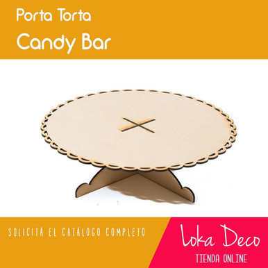 LOKA DECO Candy Bar Posa Torta Fibrofácil - 15cm Alto - Oferta!