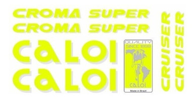Caloi Cruiser Croma Super Yellow Bicycle Sticker