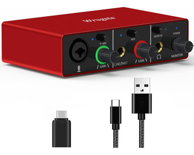Wrugste USB Audio Interface Solo (24 Bits/96 kHz) + Phantom Power