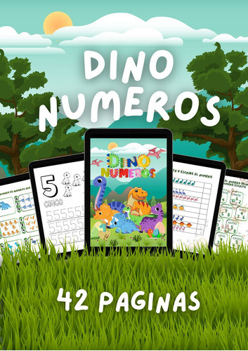 Dino Números - Editable and Printable Digital Workbook