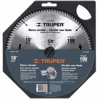 Truper Aluminum Cutting Disc 10" 100 Teeth 5/8"