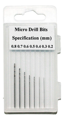 Hobbykits Set of 7 Micro Drill Bits for Electronics Mini Drills