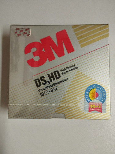 3M 5 1/4 Floppy Disks Box with 10 Units (Sealed)