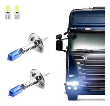 LED-FORT Halogen H1 100W 24V Truck Super White Lamp Kit + T10