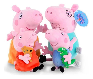 Peppa Pig Plush Family Set: George, Daddy, and Mummy Pig