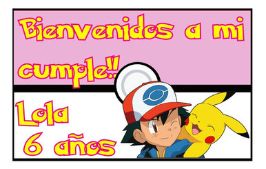 Tamamo.Candybar Pokemon Pikachu Nena Birthday Combo Printed and Cut