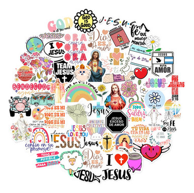 Imprimi Kits Christian Stickers Printable Kit Jesus God Religious