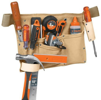 Truper Tool Holder 9 Compartments with Belt