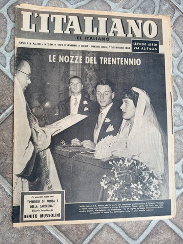 El Italiano Year 1 - Issue 20 - 1952 - Benito Mussolini