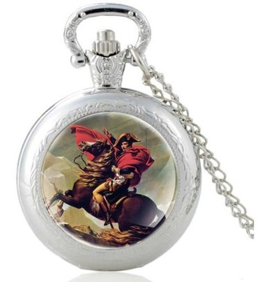 Mediawine Pocket Watch - Napoleon Crossing the Alps - Silver