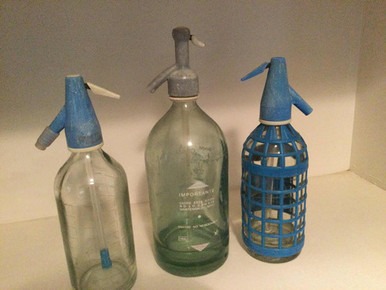 Digon Antique Glass and Plastic Siphon Set
