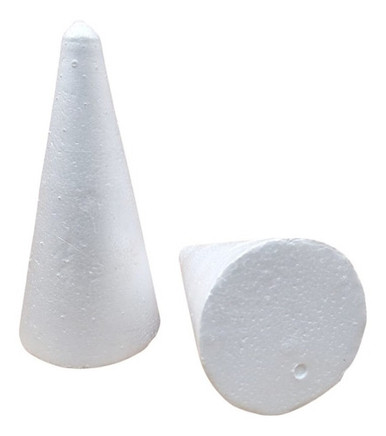 Gema Large Styrofoam Cones Set of 10 Units for Christmas 20x10cm
