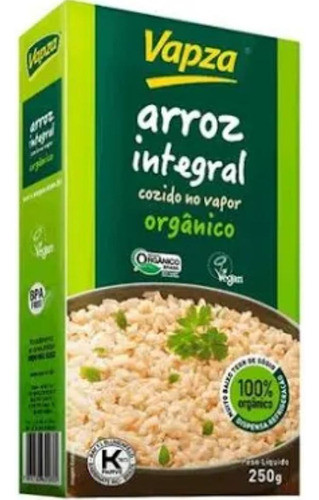 Vapza Organic Steamed Brown Rice 250g - Kit of 5