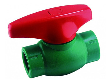 PUNTO PASTOR Spherical Shut-off Valve PPR Heat Fusion 25 mm PVC Handle