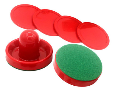 Generic Mini Air Hockey Pushers Set - 2 Red Pushers