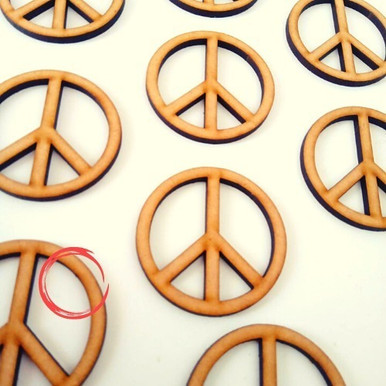 Symbol of Peace Cutout Fibrofacil MDF 25cm X 10 Units