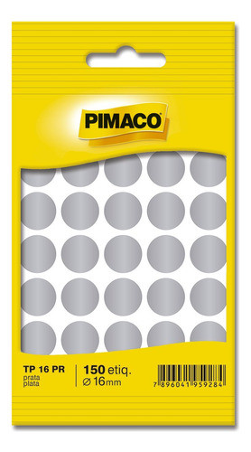 Pimaco 16mm Silver Coding Labels