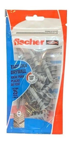 Fischer Kit for Durlock Fixings - 25 Units of Anchors and Screws