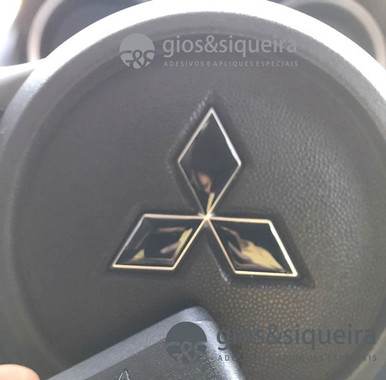 Mitsubishi Logo Adhesive Black Resinated Steering Wheel TR4 Triton