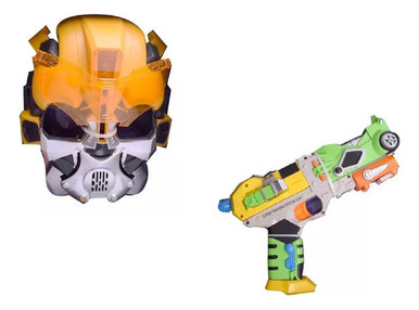 Fibro Arma Transformers Con Mascara Luminosa El Duende Azul Tun