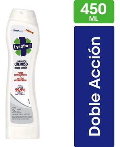 Lysoform Creamy Cleaner Double Action Bleach 450ml X2