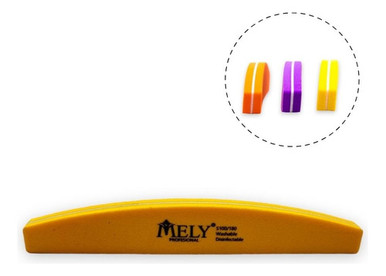 Mely Lima Sponge Pulidora Media Luna 100/180 Color Surtido X1