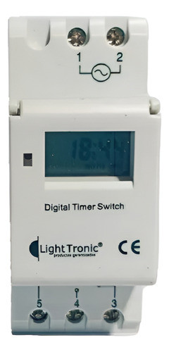 Light Tronic Digital Timer Temporizador Para Riel Din 220V Pronto E