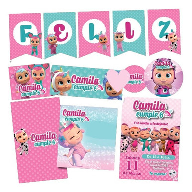 AO KITS IMPRIMIBLES Personalized Cry Babies Candy Party Printable Kit