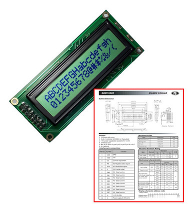 Generic Display LCD 16x2 - GDM1602E - S/Backlight - Pack of 10 Units