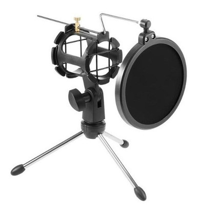Taffware Tripod Desk Microphone Stand with Pop Filter